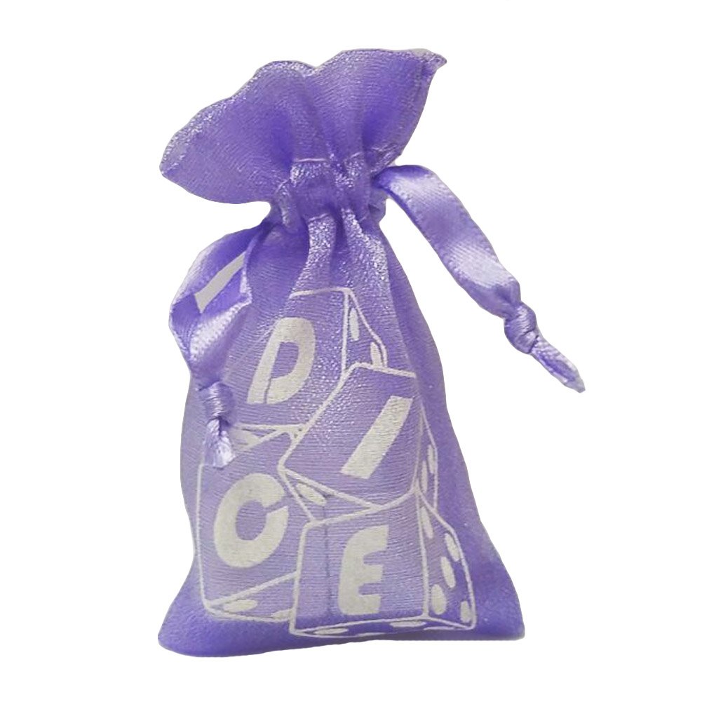 Azty Solutions Set of 5 Educational Being and Helping Verb 16mm Blue Dice in Snow Organza Bag