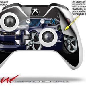 WraptorSkinz Decal Vinyl Skin Wrap compatible with XBOX One S/X Controller - 2010 Camaro RS Blue Dark (CONTROLLER NOT INCLUDED)