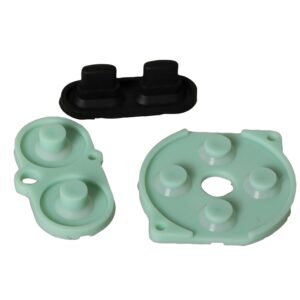 ejiasu gbc parts, replacement rubber conductive controller shell d-pad button pads repair parts for gbc gameboy color console (1 set)