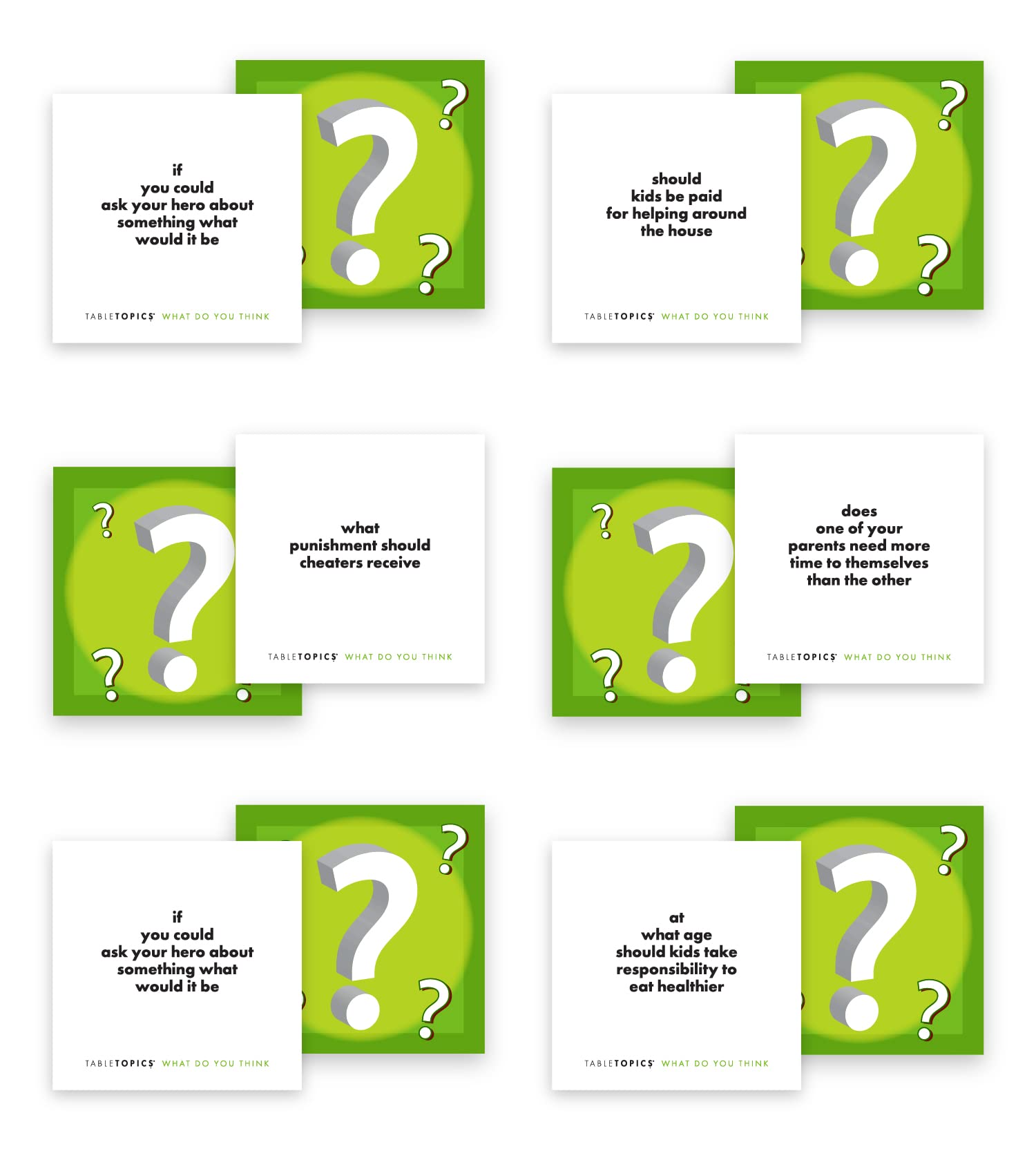 TableTopics What Do You Think To Go - 40 Conversation Cards for Kids, Fun Game for Quality Family Time Sharing Ideas, Delightful Stocking Stuffer