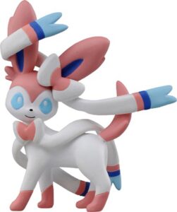 takaratomy pokemon sun & moon ex emc-10 mini action figure, sylveon