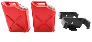 apex rc products 1/10 rc rock crawler scale red jerry gas can jug w/brackets - 2 pack 4052