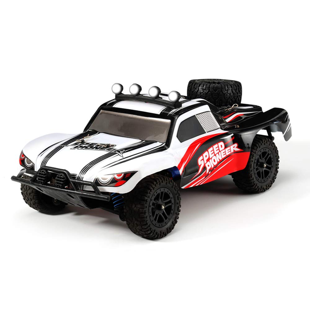 RC Car, Electric Remote Control Model Racing Car 1/18 Scale Off Road 2.4 Ghz Radio, Flexible 4WD High Speed Rc Truck, Best RC Trucks For Beginners, White