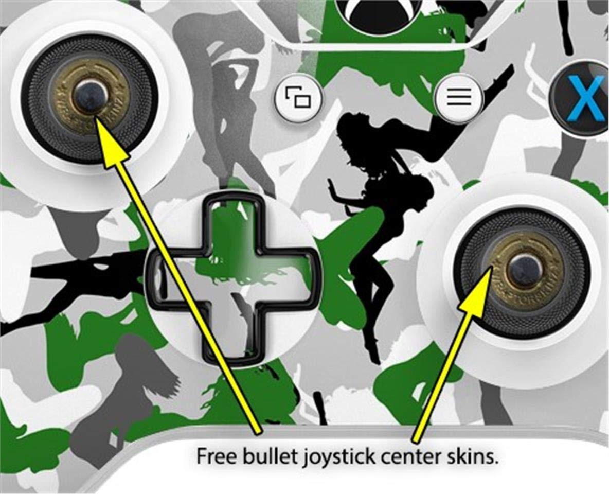 WraptorSkinz Decal Vinyl Skin Wrap compatible with XBOX One S/X Controller - Sexy Girl Silhouette Camo Green (CONTROLLER NOT INCLUDED)