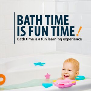 Foam Bath Toys - 100% Non-Toxic Floating Puzzles Animals - Early Learning Bathtub Toy - Fun Educational Geometric Shapes for Toddlers Kids Boys Girls - Free Bath Toy Organizer & Fishing Rod