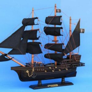 Hampton Nautical Wooden John Halsey Charles Pirate Ship Model, 20"