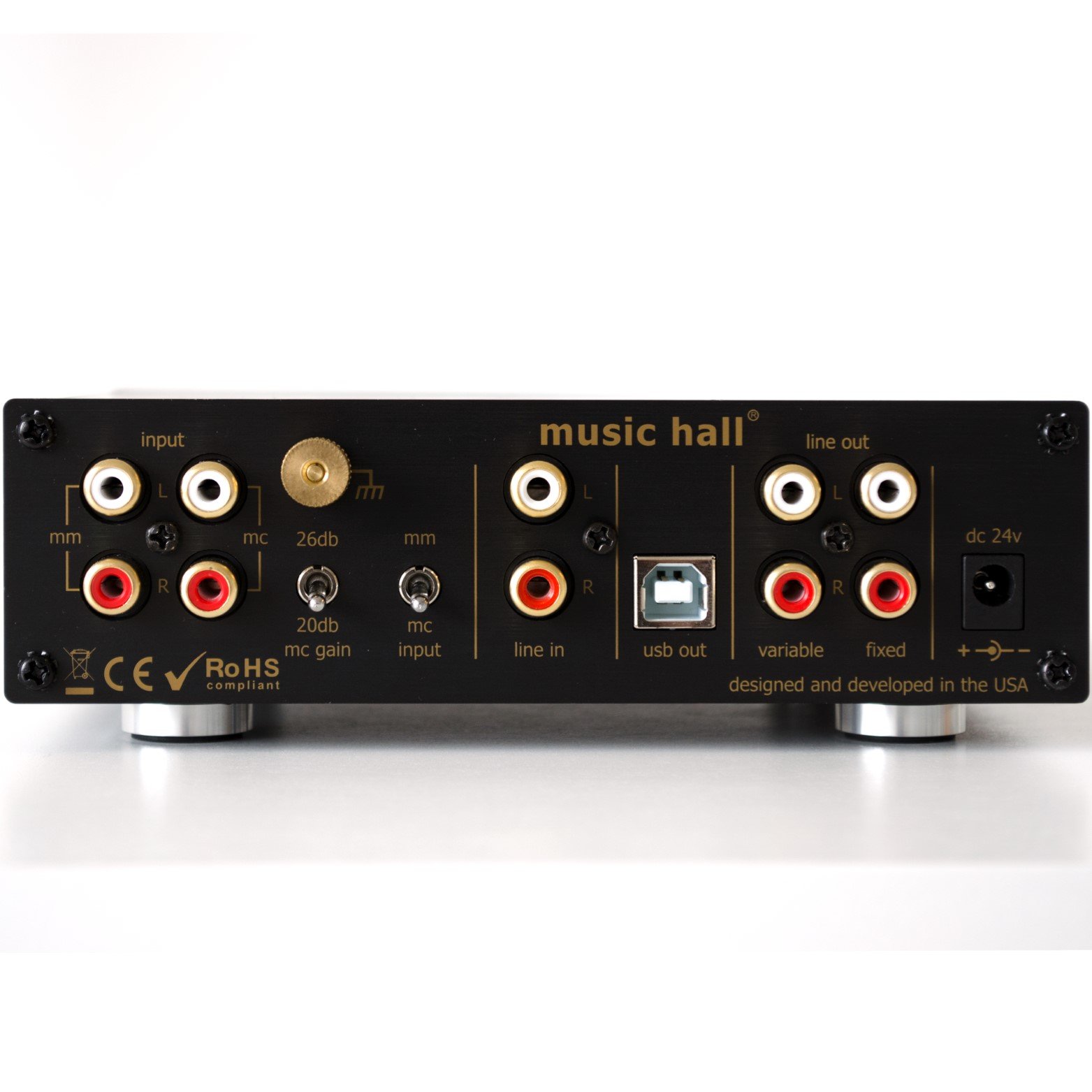 Music Hall pa2.2 MM/MC Phono Preamplifier with Analog to Digital Converter