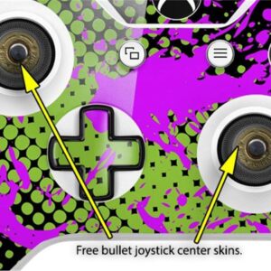 WraptorSkinz Decal Vinyl Skin Wrap compatible with XBOX One S/X Controller - Halftone Splatter Hot Pink Green (CONTROLLER NOT INCLUDED)