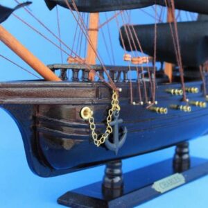 Hampton Nautical Wooden John Halsey Charles Pirate Ship Model, 20"