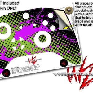 WraptorSkinz Decal Vinyl Skin Wrap compatible with XBOX One S/X Controller - Halftone Splatter Hot Pink Green (CONTROLLER NOT INCLUDED)