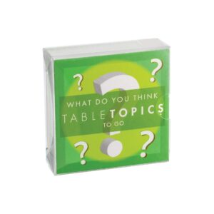 TableTopics What Do You Think To Go - 40 Conversation Cards for Kids, Fun Game for Quality Family Time Sharing Ideas, Delightful Stocking Stuffer