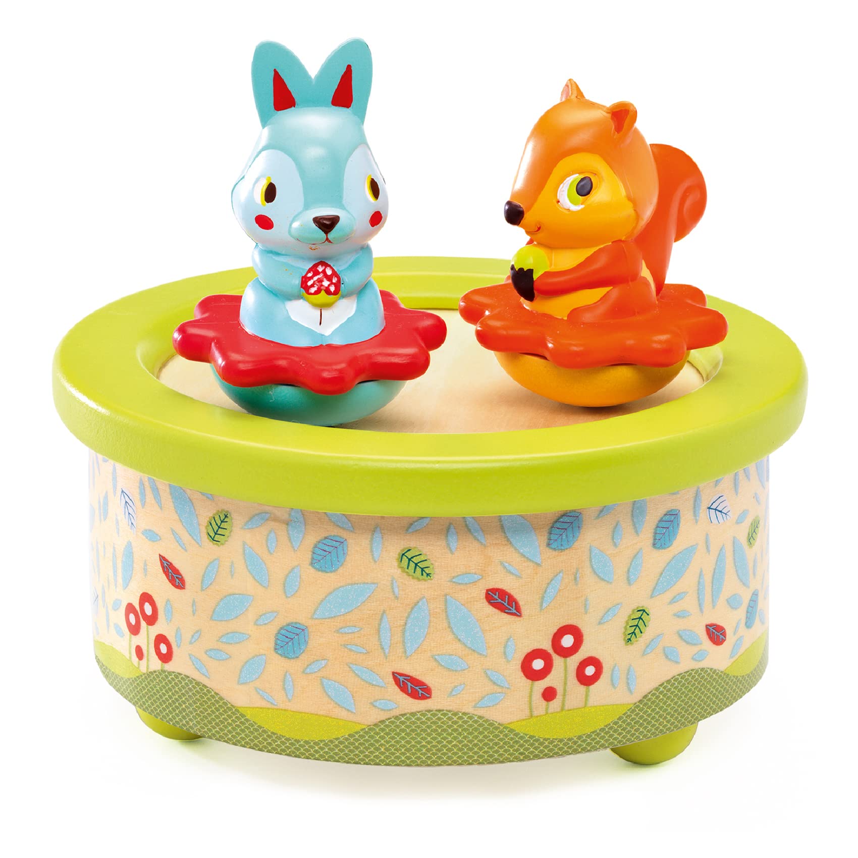 DJECO Friends Melody Music Box - Cute Melody Music Box, Keepsake, Decoration for Children's Bedroom & Playroom - Soothing Lullaby for Infants, Newborns & Toddlers - Toys for 10+ Months Girls & Boys