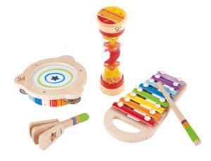 hape toddler beat box set, wooden music toy set e8148