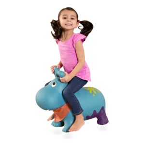 b. toys- bouncy boing- inflatable hippo bouncer- ride on- sit & bounce –air pump included – hankypants- 18 months +