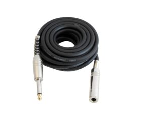 audio 2000s adc204s audio2000's 1/4" straight-to-straight instrument extension cable for electric guitar, bass guitar, electric mandolin, pro audio