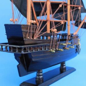 Hampton Nautical Wooden John Halsey Charles Pirate Ship Model, 20"