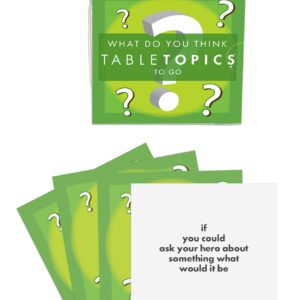 TableTopics What Do You Think To Go - 40 Conversation Cards for Kids, Fun Game for Quality Family Time Sharing Ideas, Delightful Stocking Stuffer