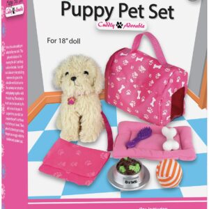 Click N' Play Toy Puppy Set for Kids, Dog Bed - Little Toddler Girl Toy, Toys 3+ Year Old Girls, Three Year Old Girl Gifts,Toy Dogs for Kids - Puppy Toys for Kids