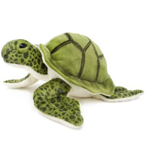 tigerhart turquoise the green sea turtle - 10 inch tortoise stuffed animal plush