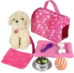 click n' play toy puppy set for kids, dog bed - little toddler girl toy, toys 3+ year old girls, three year old girl gifts,toy dogs for kids - puppy toys for kids