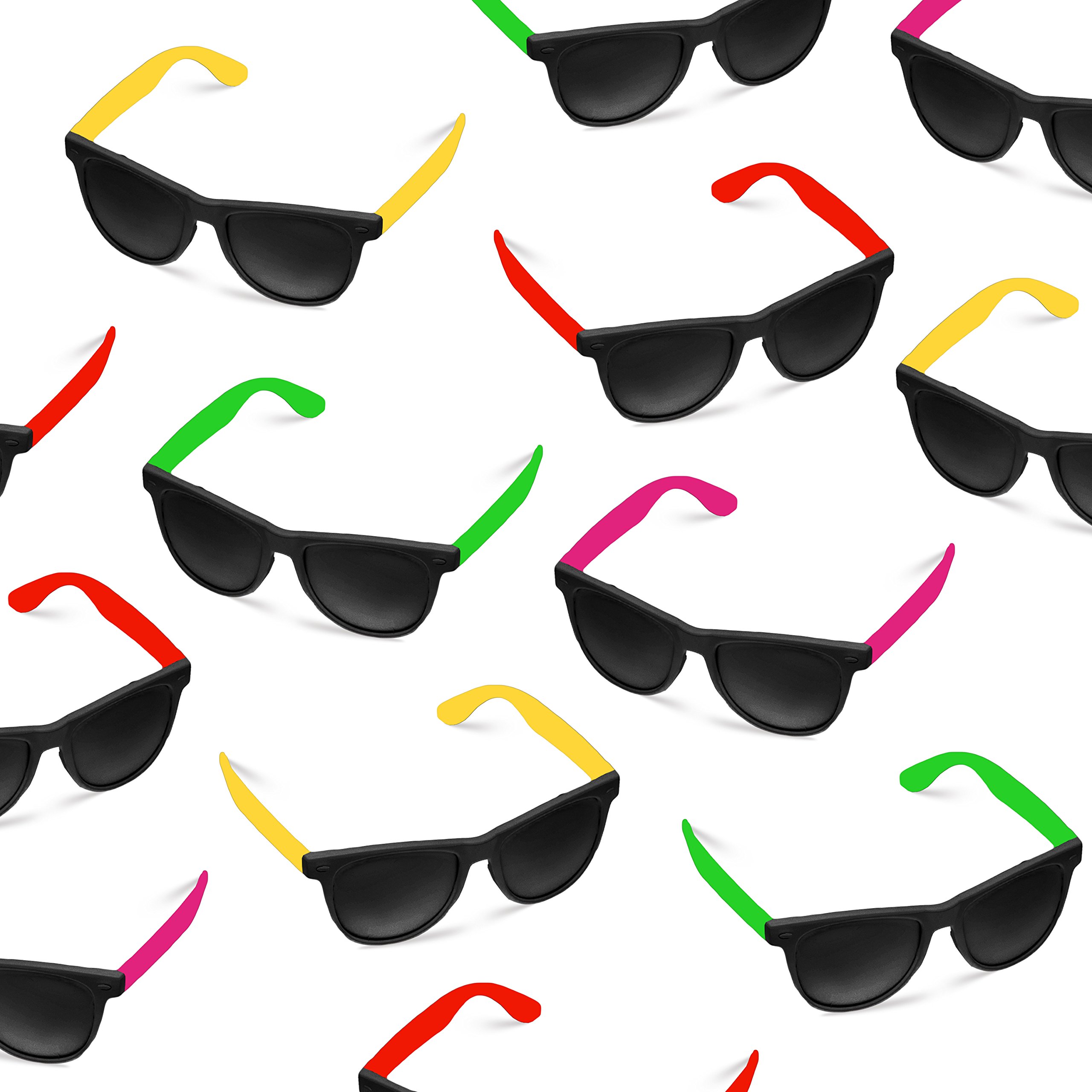 36 Pack 80's Style Neon Party Sunglasses - Fun Gift, Party Favors, Party Toys, Goody Bag Favors