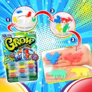 JA-RU Magic Grow Capsules (3 Packs 36 Capsules Assorted). Water Toy Water Growing Animals Bugs, Dinosaurs, Cars, Sea, Farm, Zoo Capsules. Party Favor Kids Toy. Baby Toys Bath Toys Fidget Toy 305-3D