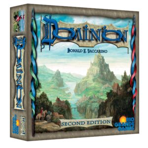 Rio Grande Games Dominion 2nd Edition | Deckbuilding Strategy Game for 2-4 Players, Ages 13+ | Updated Cards, Artwork, Streamlined Rules