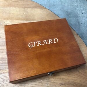 WE Games Custom Engraved Wooden Shut The Box Game with Lid