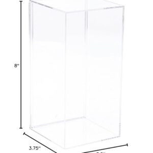 Pioneer Plastics 083C Small Clear Plastic Display Case, 3.5" W x 3.75" D x 8" H (Mailer Box)