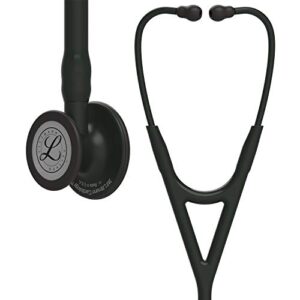 3m littmann cardiology iv diagnostic stethoscope, 6163, more than 2x as loud*, weighs less**, stainless steel black-finish chestpiece, 27" black tube, stem, and headset