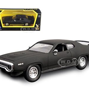 1971 PLYMOUTH GTX MATT BLACK 1/43 DIECAST CAR MODEL BY ROAD SIGNATURE 94218