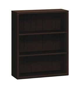 hon 10500 3-shelf bookcase mocha