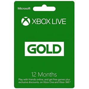 microsoft xbox live 12 month gold card