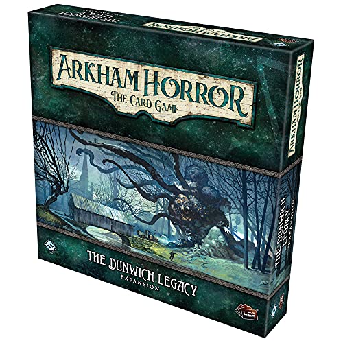 Fantasy Flight Games Arkham Horror The Card Game The Dunwich Legacy Deluxe EXPANSION - Continue the Mythos Adventure! Cooperative Living Card Game, Ages 14+, 1-4 Players, 1-2 Hour Playtime,