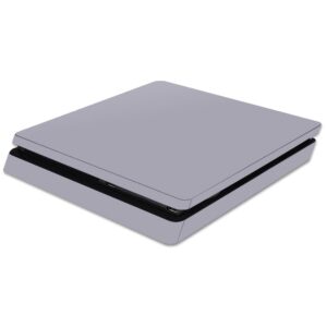 mightyskins skin compatible with sony ps4 slim console - solid gray | protective, durable, and unique vinyl decal wrap cover | easy to apply, remove, and change styles | made in the usa