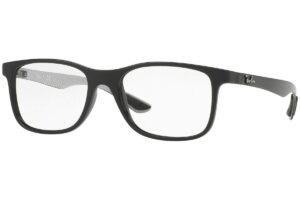 ray-ban rx8903 square prescription eyeglass frames, black/demo lens, 55 mm