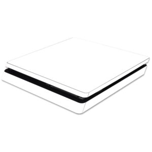 mightyskins skin compatible with sony ps4 slim console - solid white | protective, durable, and unique vinyl decal wrap cover | easy to apply, remove, and change styles | made in the usa