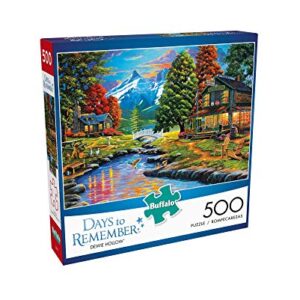 Buffalo Games - Days to Remember - Dewie Hollow - 500 Piece Jigsaw Puzzle , Orange, Yellow, Green , 21.25"L X 15"W