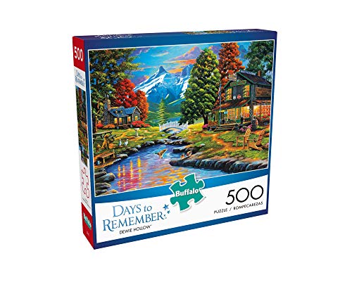 Buffalo Games - Days to Remember - Dewie Hollow - 500 Piece Jigsaw Puzzle , Orange, Yellow, Green , 21.25"L X 15"W