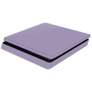 mightyskins skin compatible with sony ps4 slim console - solid lavender | protective, durable, and unique vinyl decal wrap cover | easy to apply, remove, and change styles | made in the usa