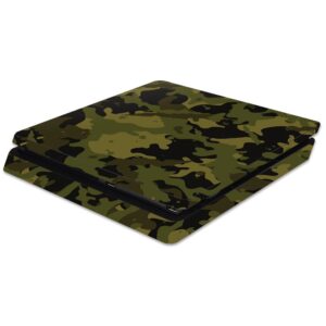 mightyskins skin compatible with sony ps4 slim console - green camouflage | protective, durable, and unique vinyl decal wrap cover | easy to apply, remove, and change styles | made in the usa