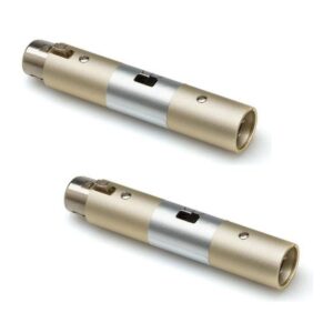 hosa technology 2x att-448 xlr female to xlr male input attenuator