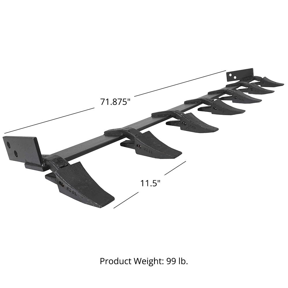 Titan Attachments UA Tooth Bar 72" 99 lb. Bucket 23TF Bolt On Steel USA Made