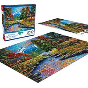 Buffalo Games - Days to Remember - Dewie Hollow - 500 Piece Jigsaw Puzzle , Orange, Yellow, Green , 21.25"L X 15"W