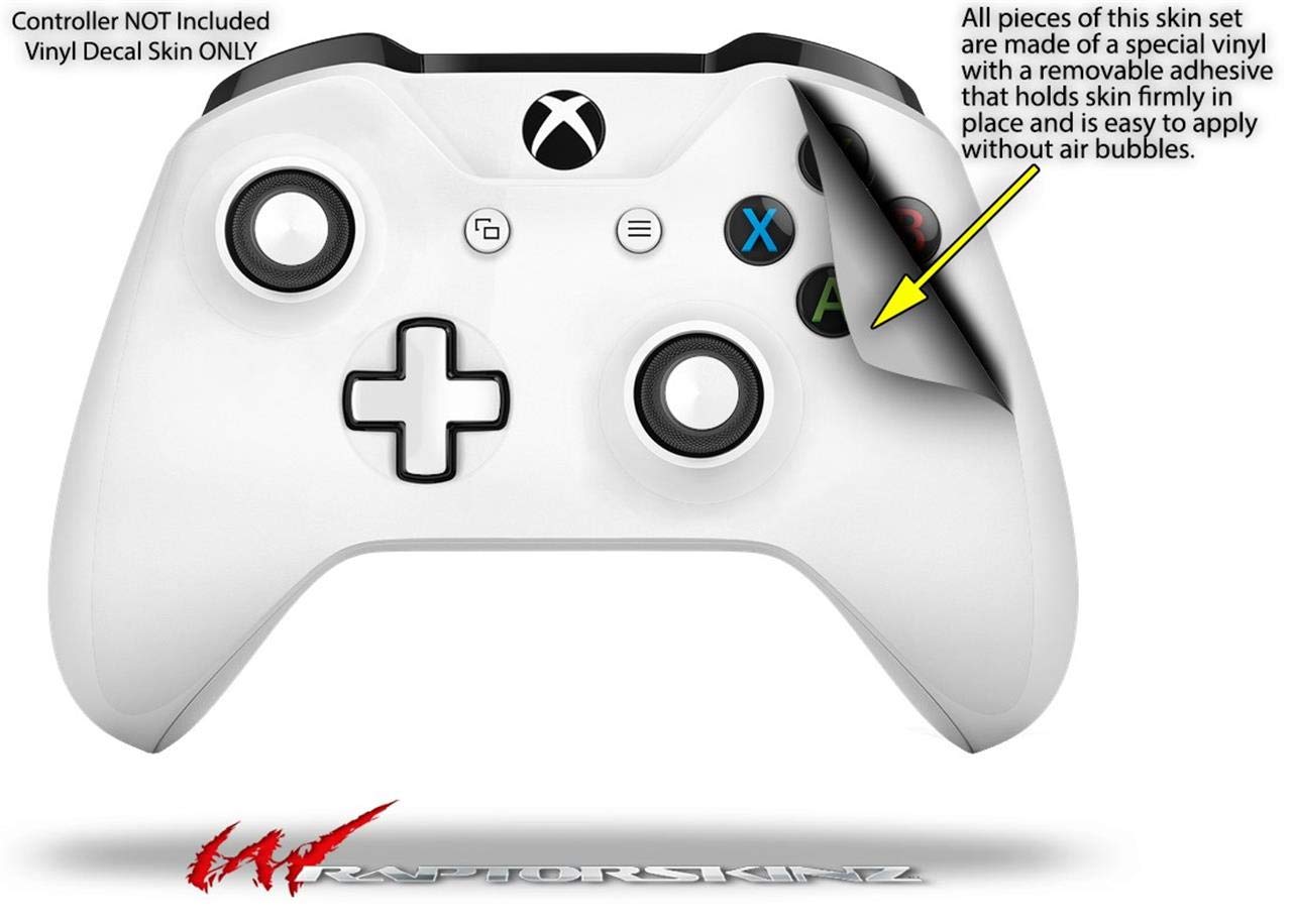 WraptorSkinz Decal Vinyl Skin Wrap compatible with XBOX One S/X Controller - Solids Collection White (CONTROLLER NOT INCLUDED)