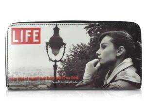 audrey hepburn life magazine cover money coin card id holder clutch wallet purse bag