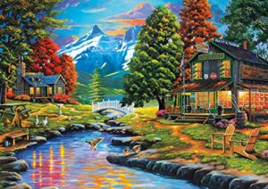 buffalo games - days to remember - dewie hollow - 500 piece jigsaw puzzle , orange, yellow, green , 21.25"l x 15"w