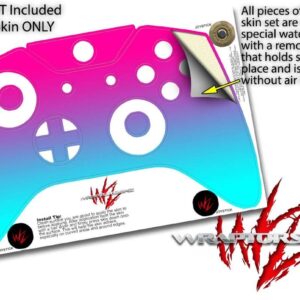 WraptorSkinz Decal Vinyl Skin Wrap compatible with XBOX One S/X Controller - Smooth Fades Neon Teal Hot Pink (CONTROLLER NOT INCLUDED)