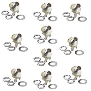 honbay 10pcs 1/4" mono jack socket stratocaster replacement for bass electric guitar