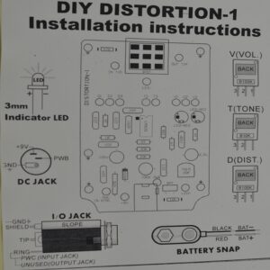 TTONE DIY Distortion Guitar Pedal Kit DS-1 Lake Blue